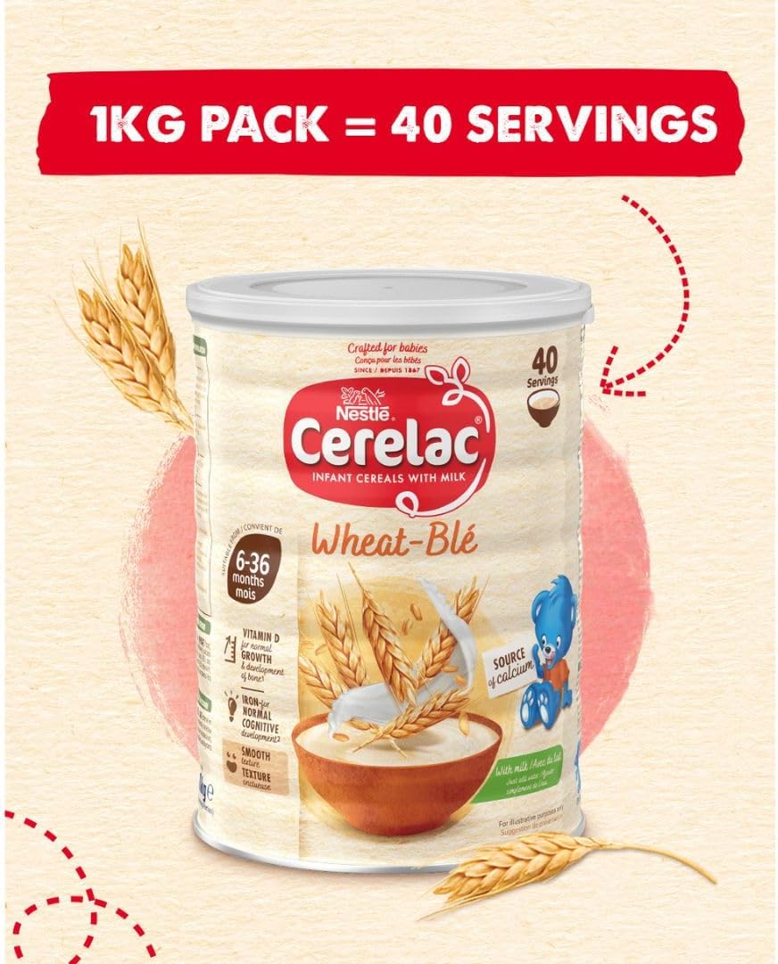 Cerelac Wheat Infant Cereal with Milk 1 kg | from 6 Months+ | Baby ...